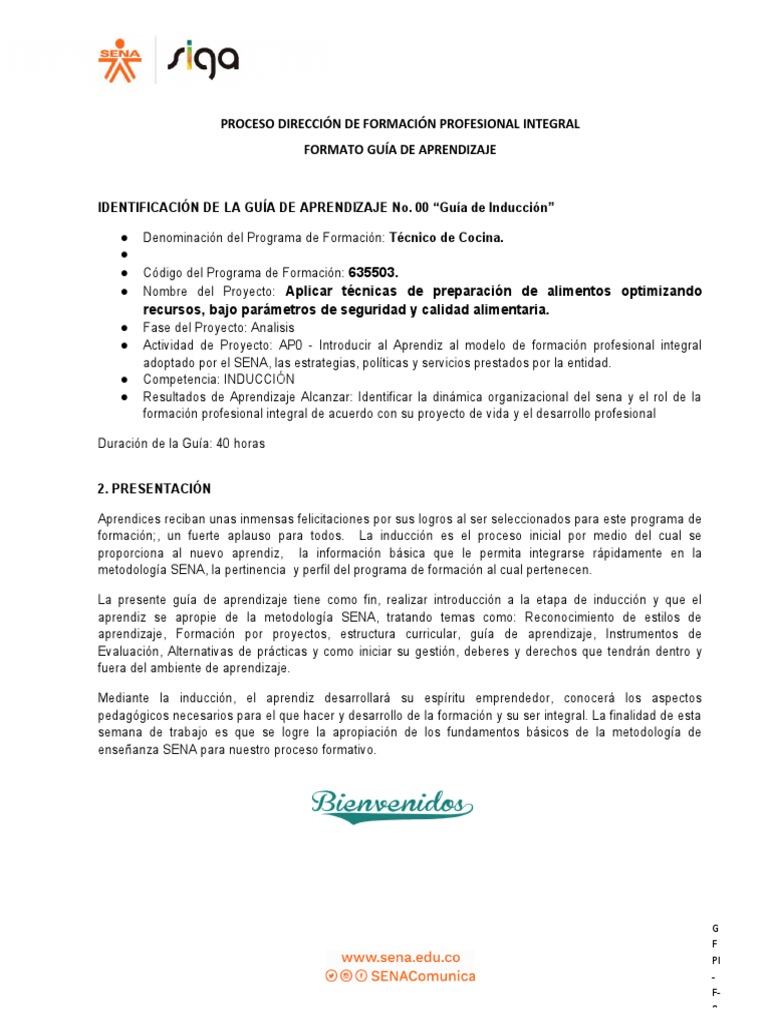 GFPI-F-019 Guia Inducción 2021 | Descargar gratis PDF | Desarrollo profesional | Evaluación
