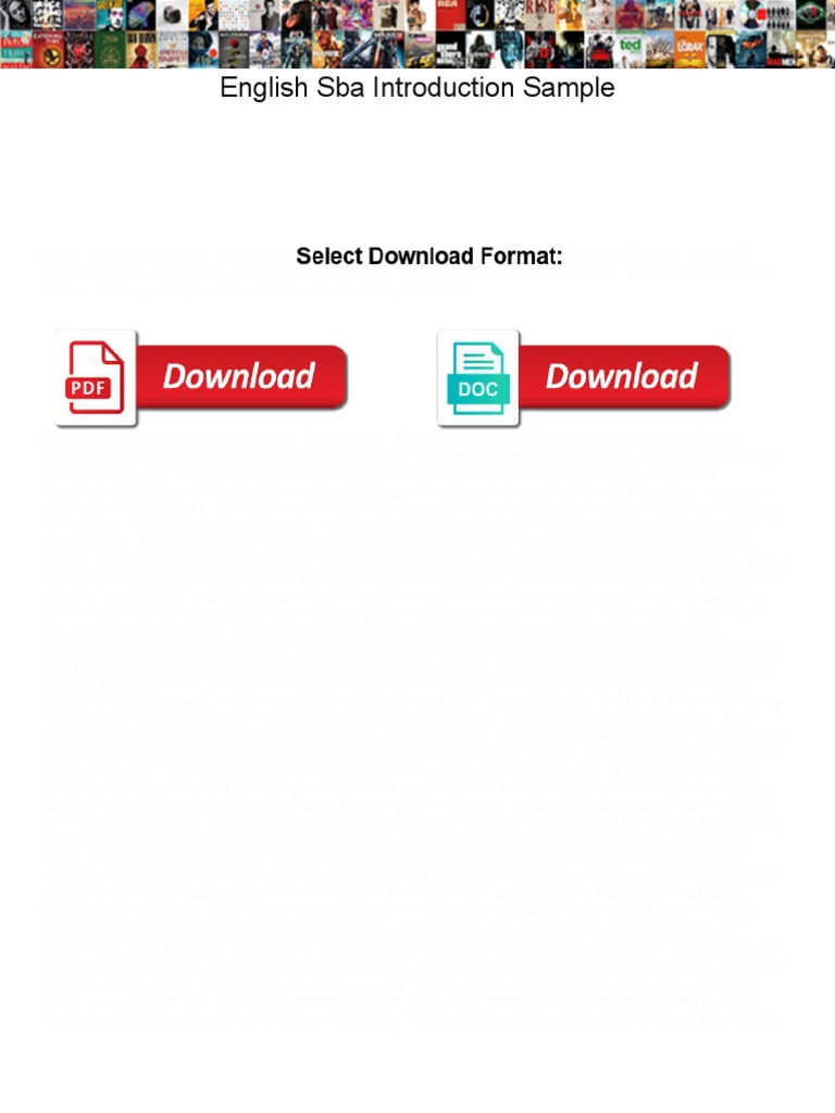 English Sba Introduction Sample | PDF | English Language | Http Cookie
