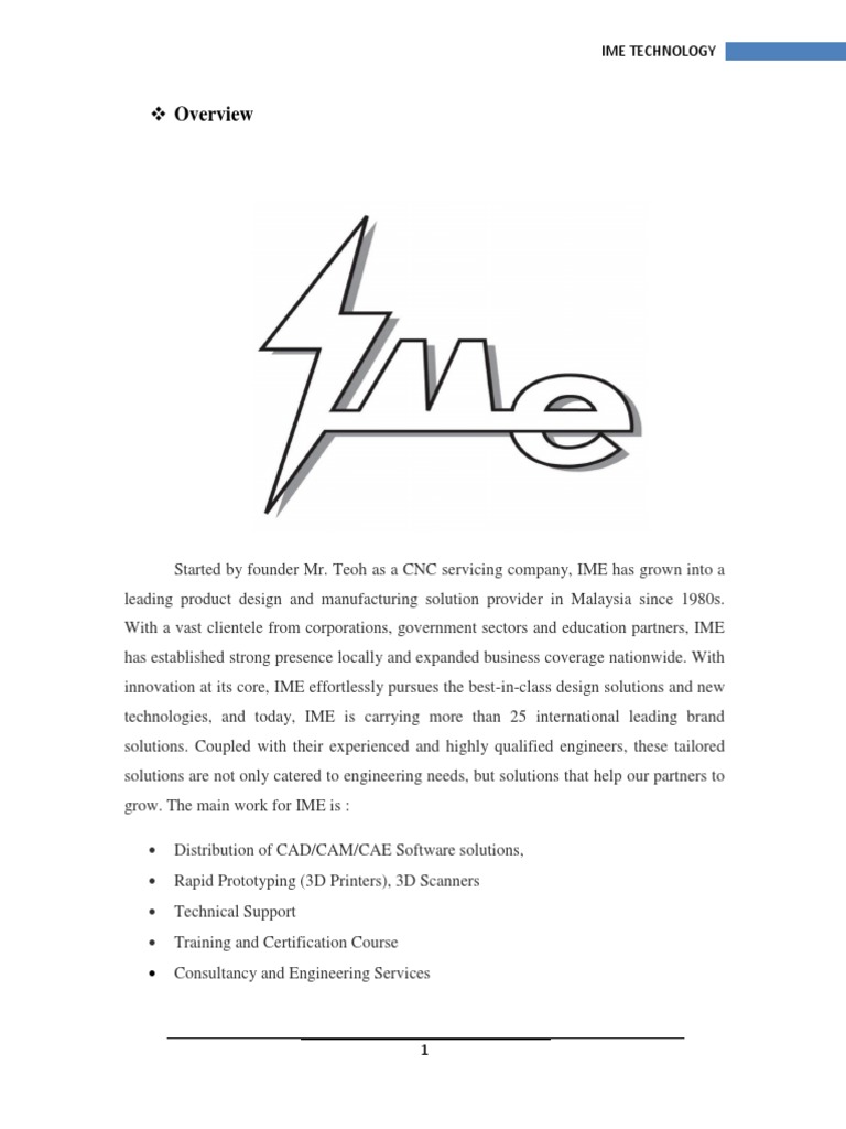Overview: Ime Technology | PDF | 3 D Printing | Industries