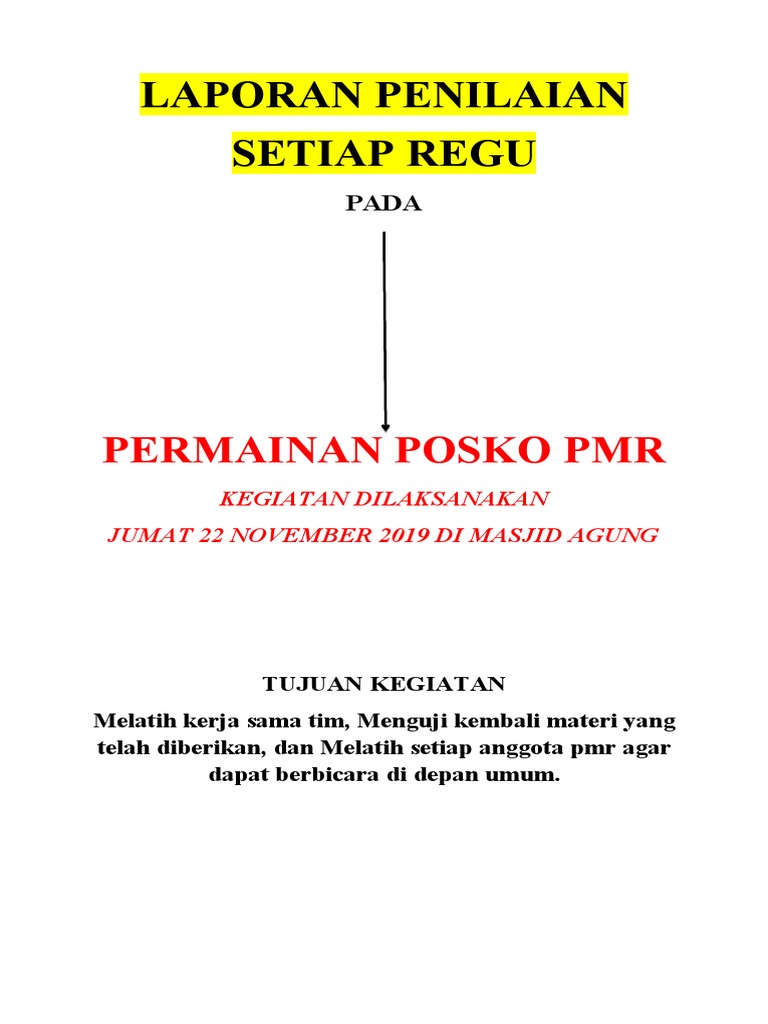 Laporan Penilaian PMR | PDF