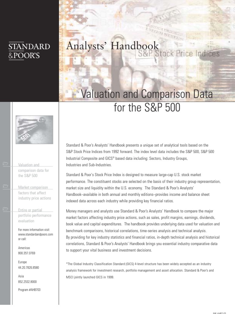 S&P500 Handbook Sheet | PDF | S&P 500 Index | Dividend