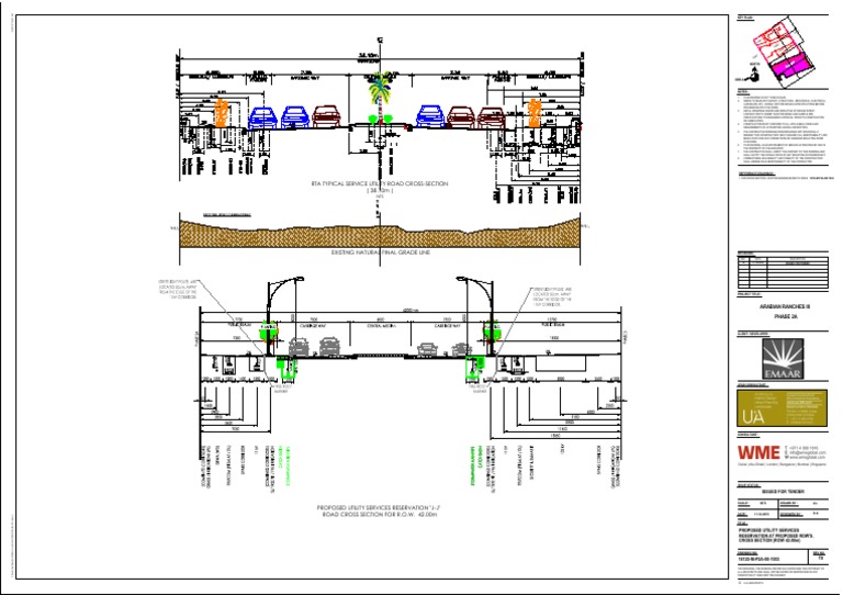 Rta Typical Service Utility Road Cross-Section (38.10m) : Arabian ...