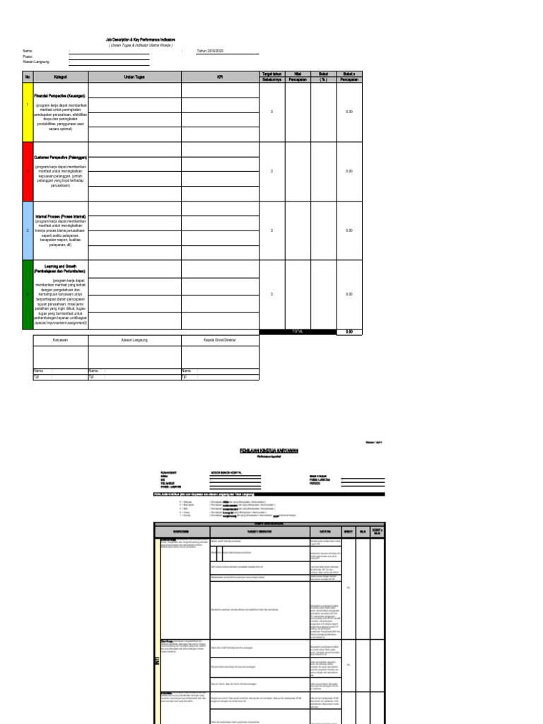 Template KPI BSH 29072019 | PDF