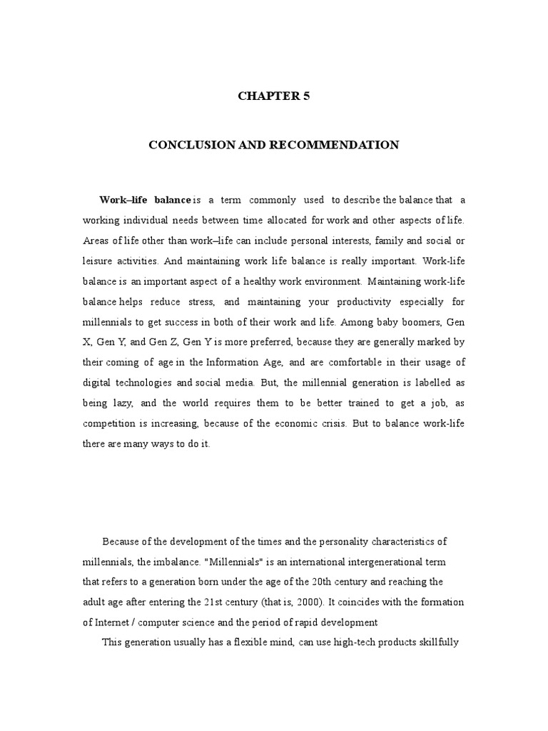 Conclusion HR | PDF | Millennials | Human Nature