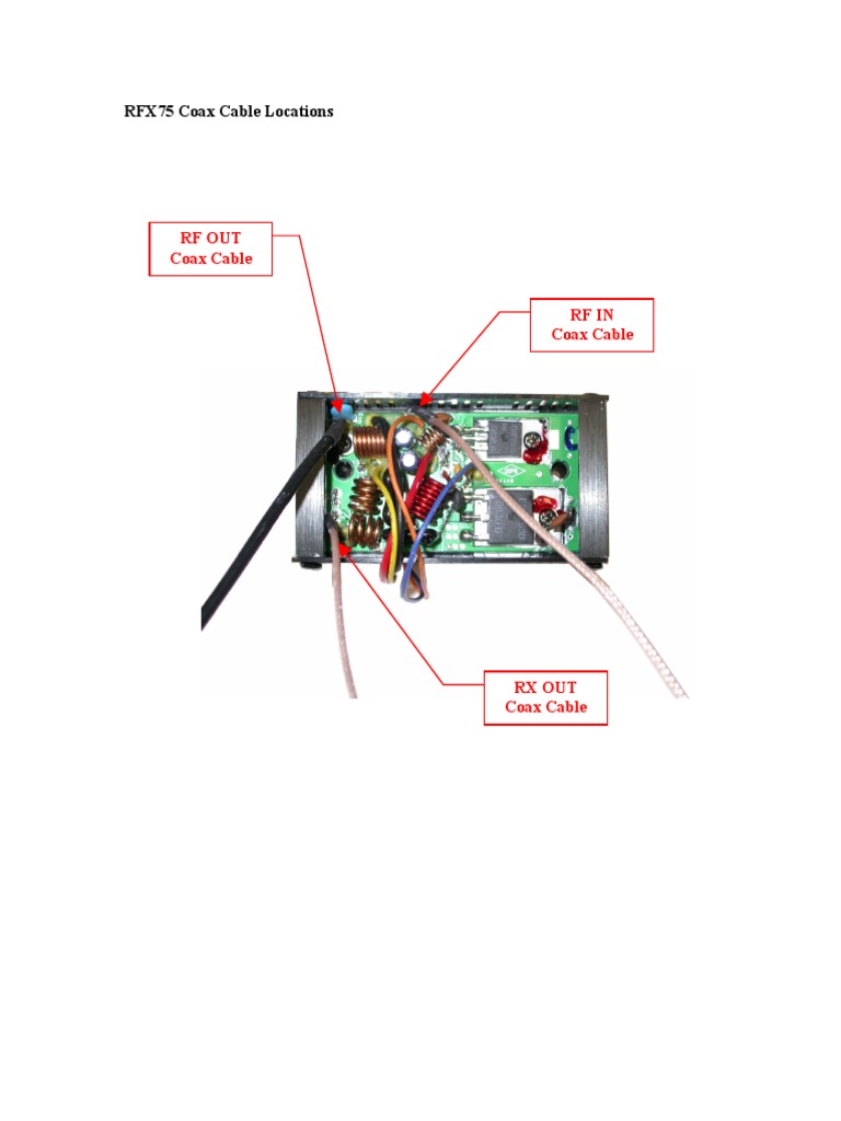 rfx75 Coax Cable Locations | PDF