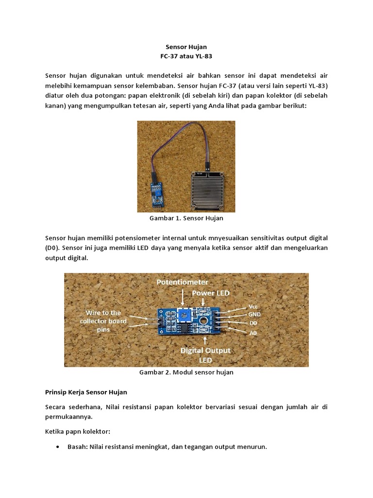 Sensor Hujan FC-37 dan YL-83: Panduan Praktikum | PDF | Metode & Bahan ...