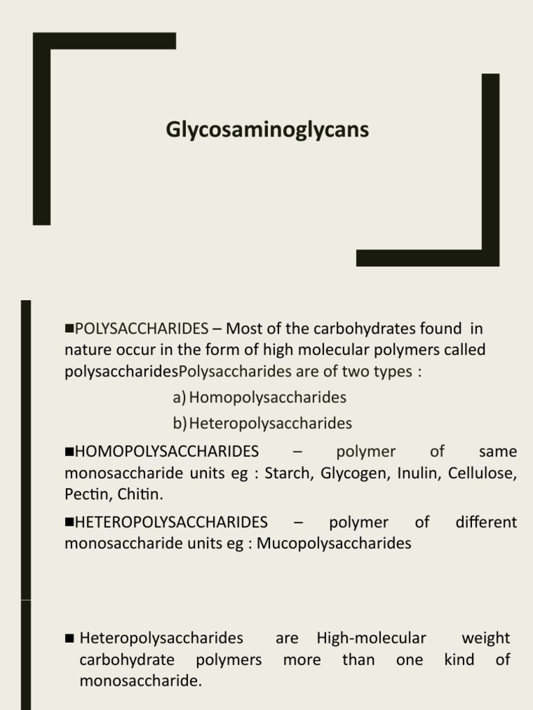 An In-Depth Look at Glycosaminoglycans: Their Structures, Types, and ...