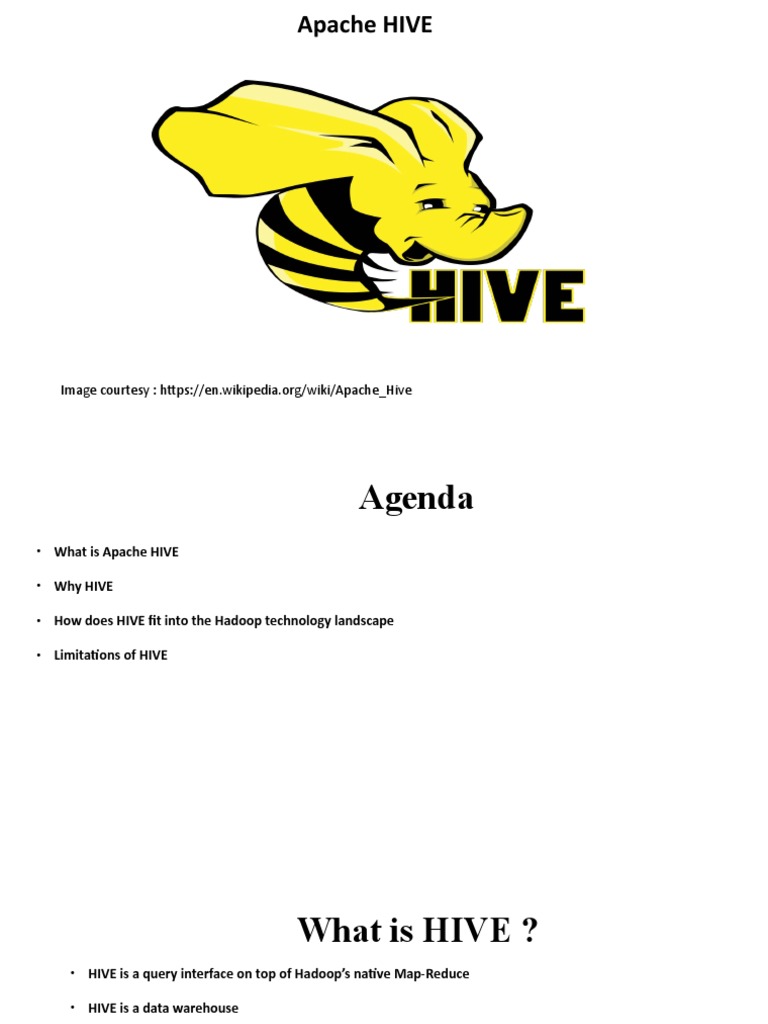 Apache HIVE | PDF | Apache Hadoop | Map Reduce