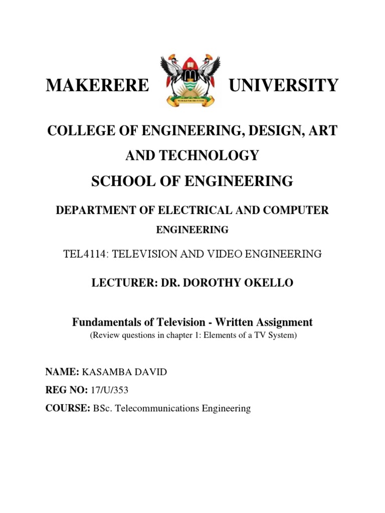 Makerere University: School of Engineering | PDF | Frequency Modulation ...