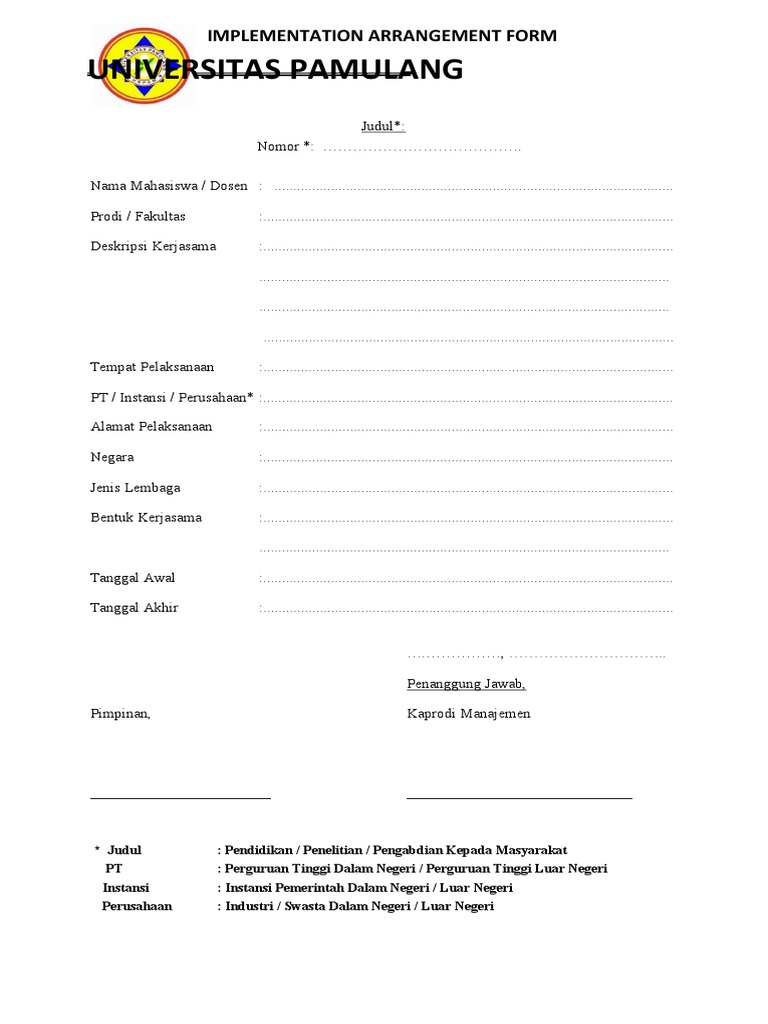 Implementation Arrangement Prodi Manajemen | PDF