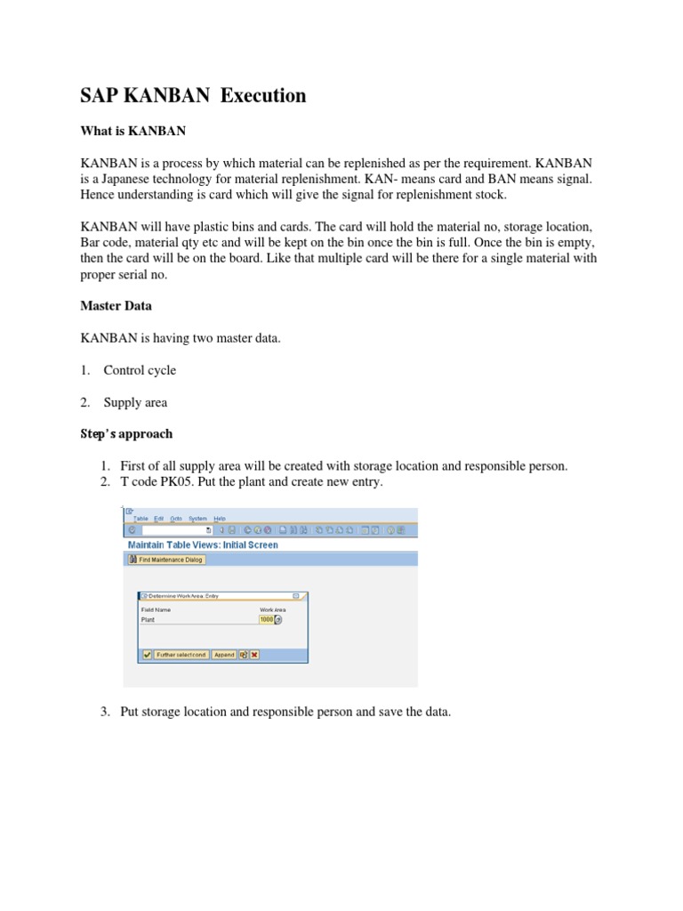 SAP KANBAN Execution | PDF | Information Technology Management | Computing