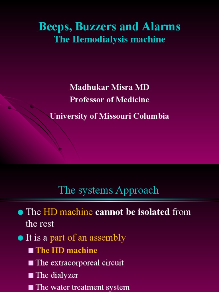 Dialysis Machine Alarm Management | PDF | Dialysis | Hemodialysis
