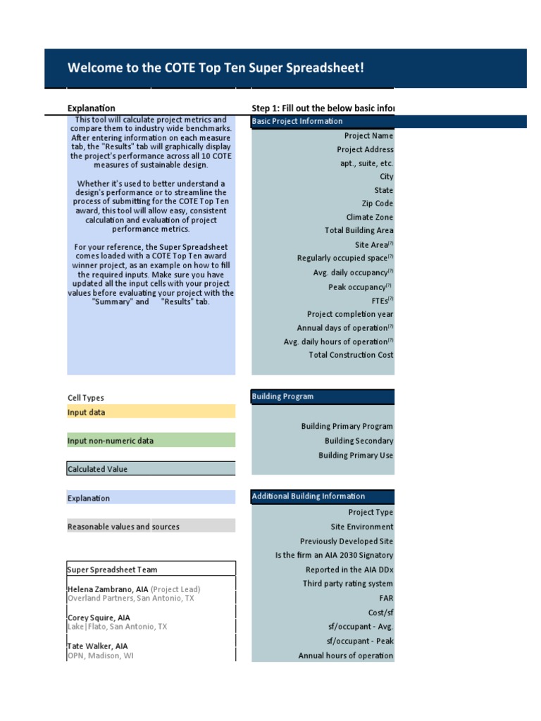COTE Top Ten Super Spreadsheet Guide | PDF | Fuel Economy In ...