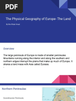 Physical Features of Europe | PDF | Europe | Mediterranean Sea