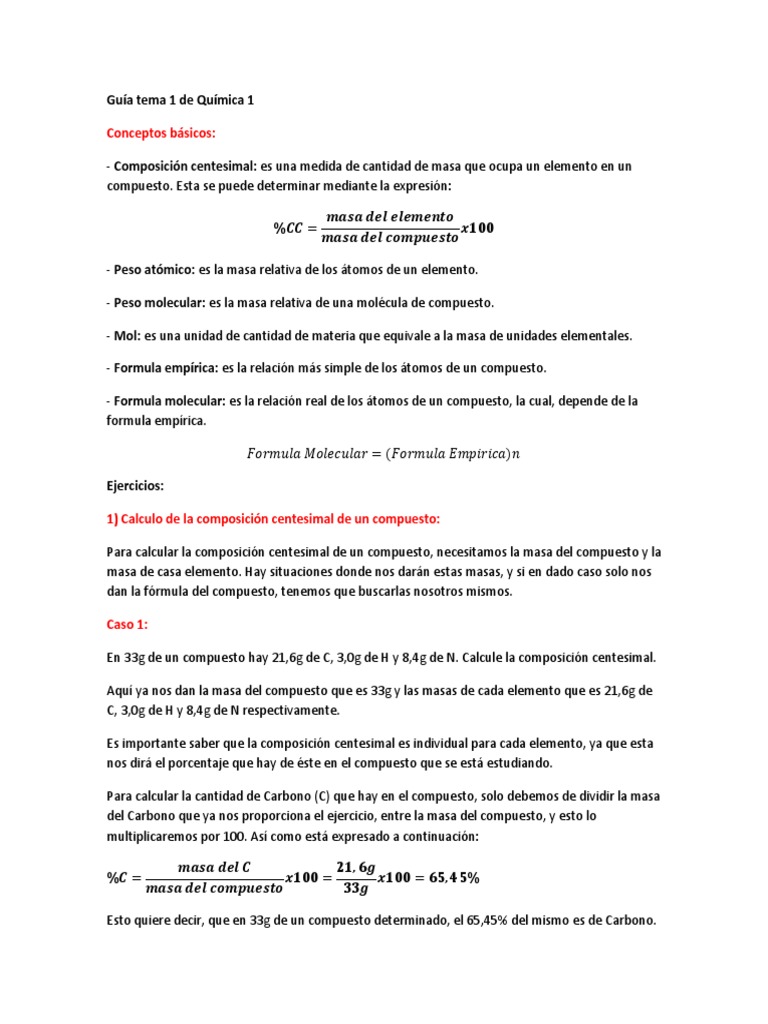Conceptos Basicos de Quimica | PDF | Compuestos químicos | Mole (Unidad)