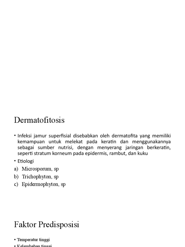 Tatalaksana dan Terapi Dermatofitosis | PDF | Griya & Taman | Kesehatan ...
