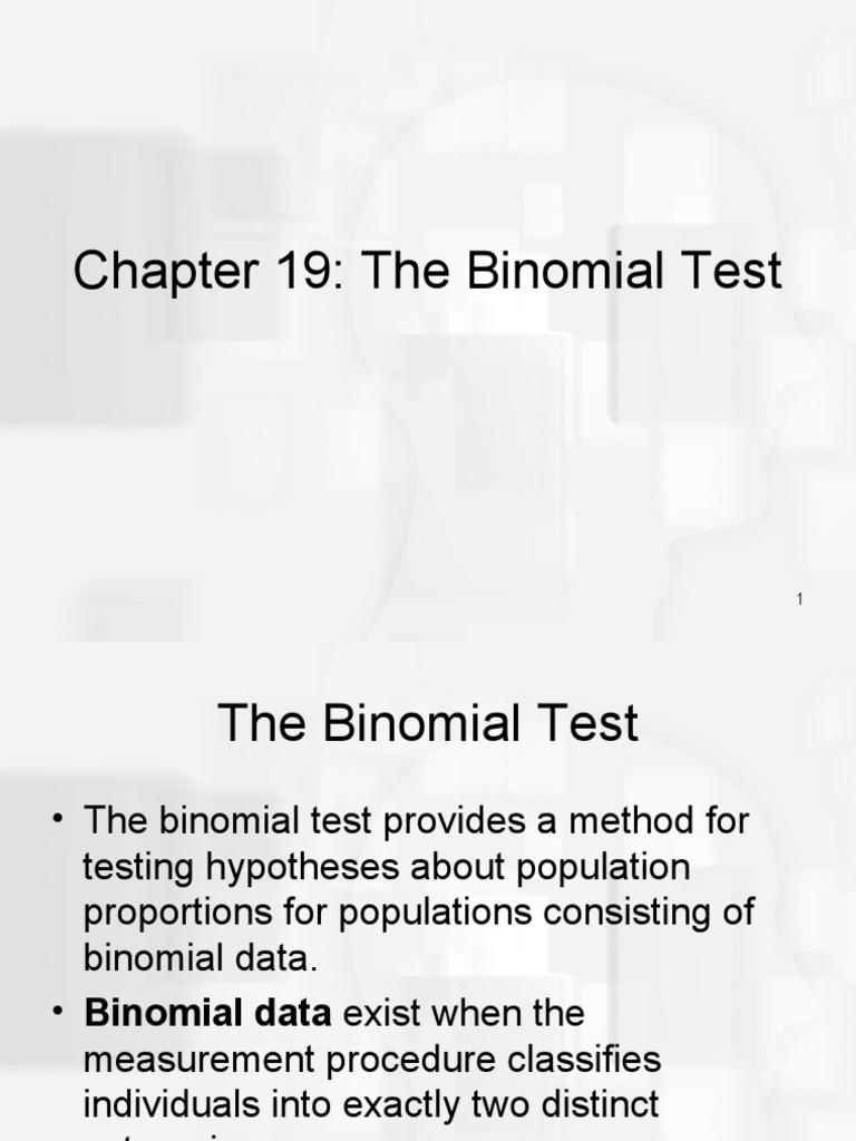 Chapter 19: The Binomial Test | PDF | Statistical Hypothesis Testing ...