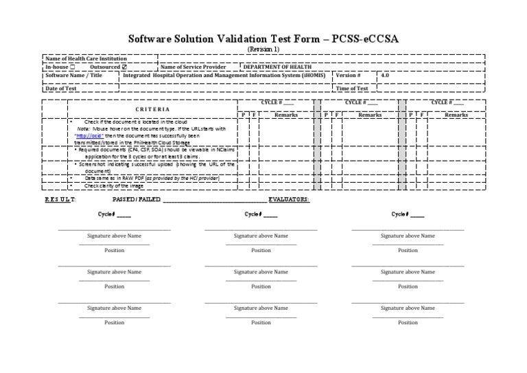 Software Validation Test - Cloud Form | PDF | Cloud Computing ...