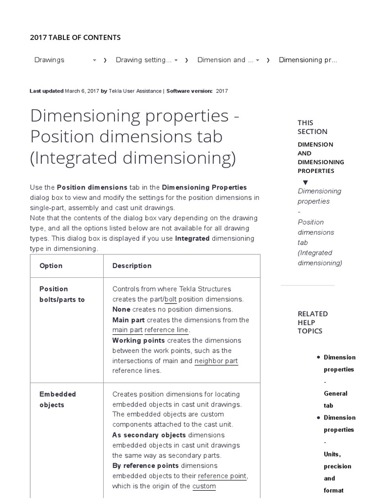 Position Dimensions Tab (Integrated Dimensioning) | PDF | Dimension ...