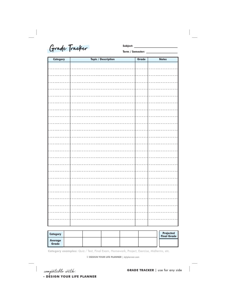 Grade Tracker: Compatible With | PDF | Data Collection | Test (Assessment)