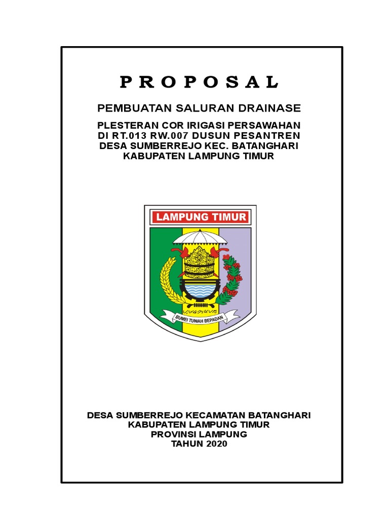 Proposal Irigasi P3A Sumberrejo | PDF