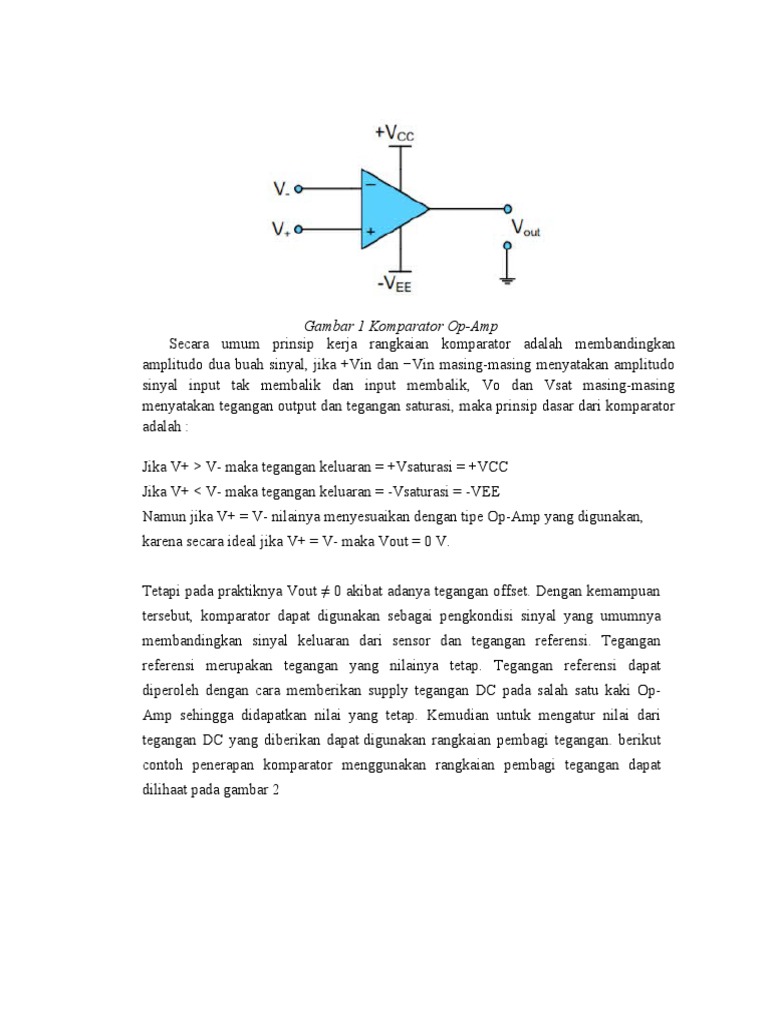 Prinsip Kerja Komparator | PDF