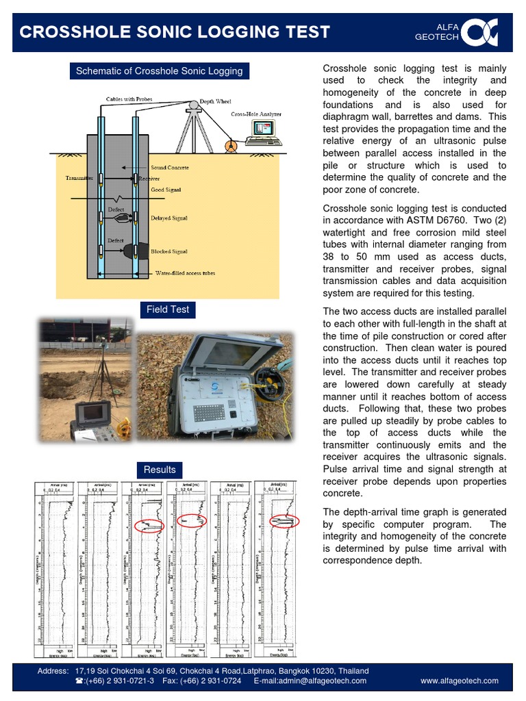 Brochure Crosshole Sonic Logging Test BB | Download Free PDF | Deep ...