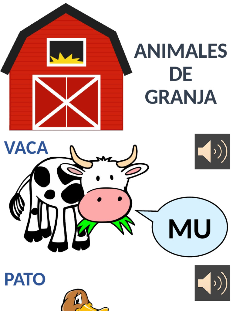 Onomatopeyas de Animales de Granja | PDF