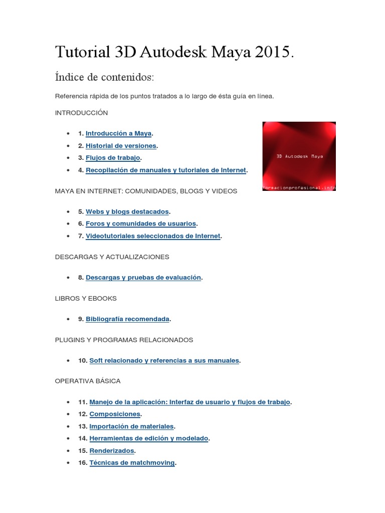 Tutorial Autodesk Maya2015 | PDF