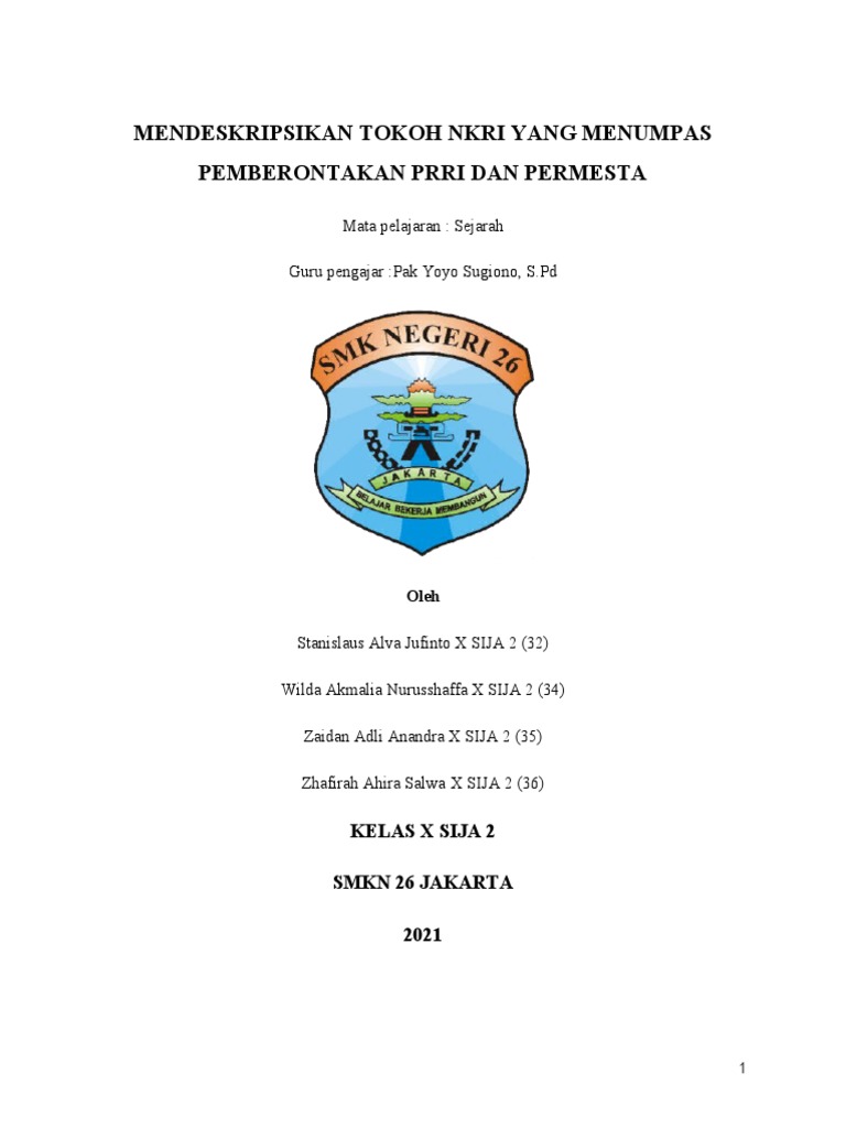 Kelompok 7 Sejarah - Pemberontakan PRRI - Permesta | PDF | Politik