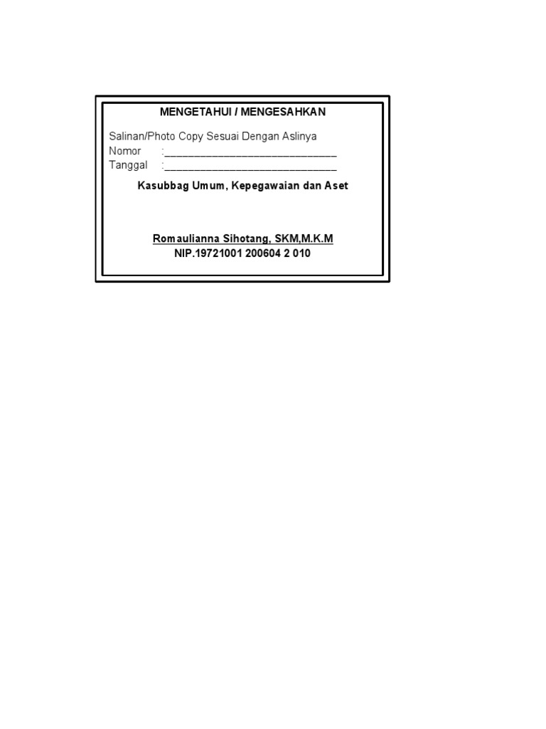 Contoh Stempel | PDF