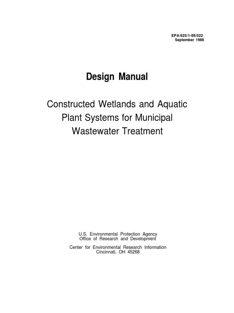 Design Manual-Constructed Wetlands and Aquatic Plant Systems For ...
