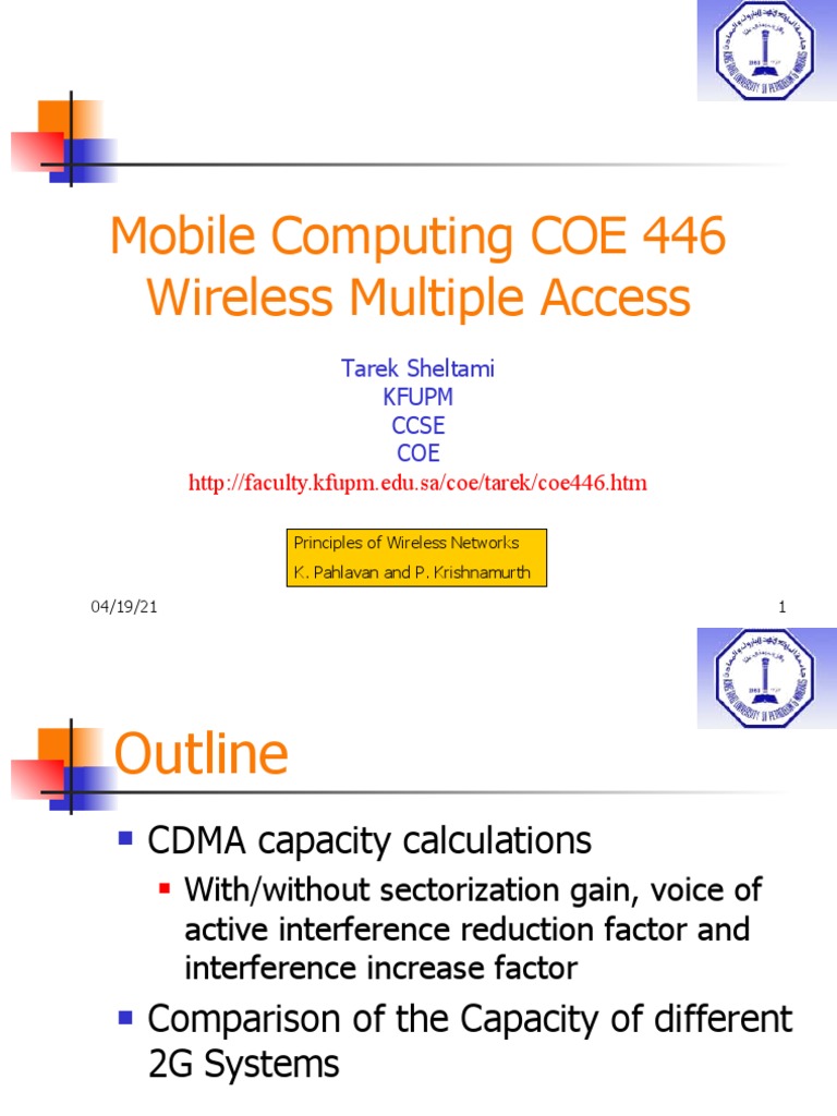Comparing the Capacity of 2G Wireless Systems: CDMA, TDMA, and FDMA ...