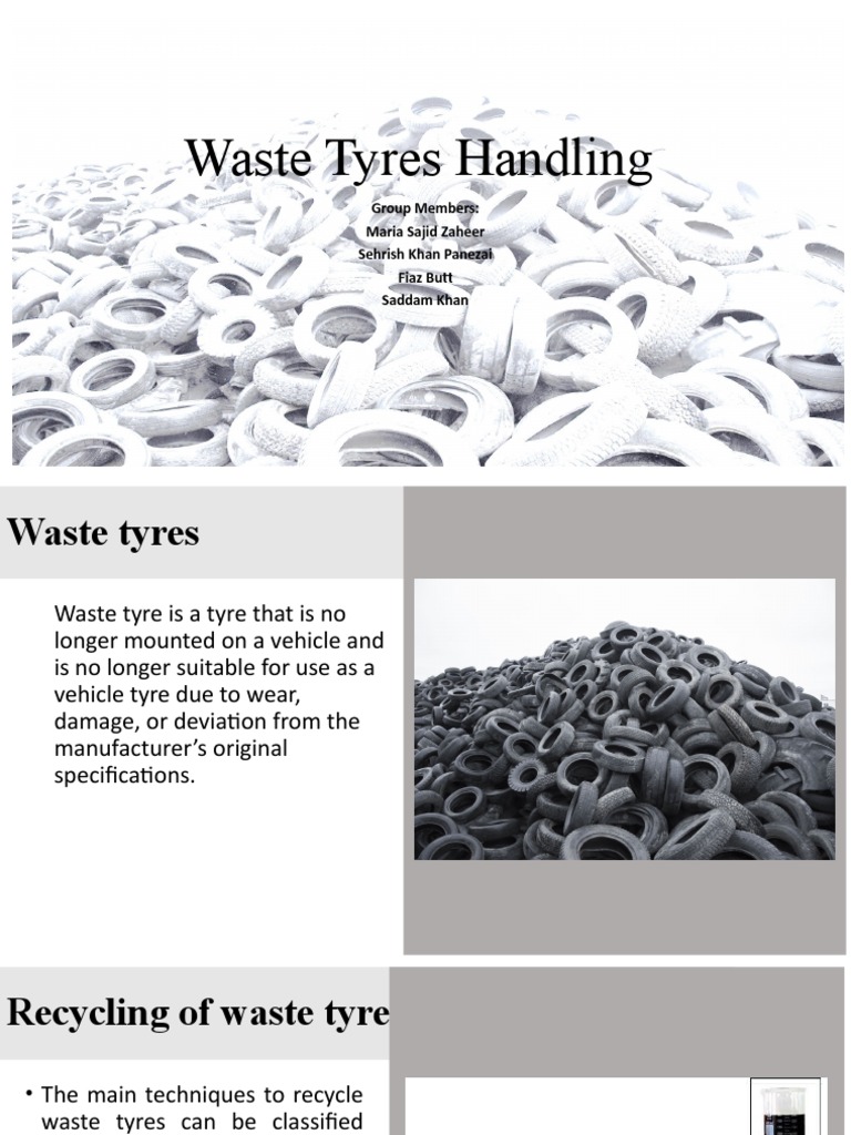 Waste Tyre Recycling Methods in Pakistan | PDF | Pyrolysis | Tire