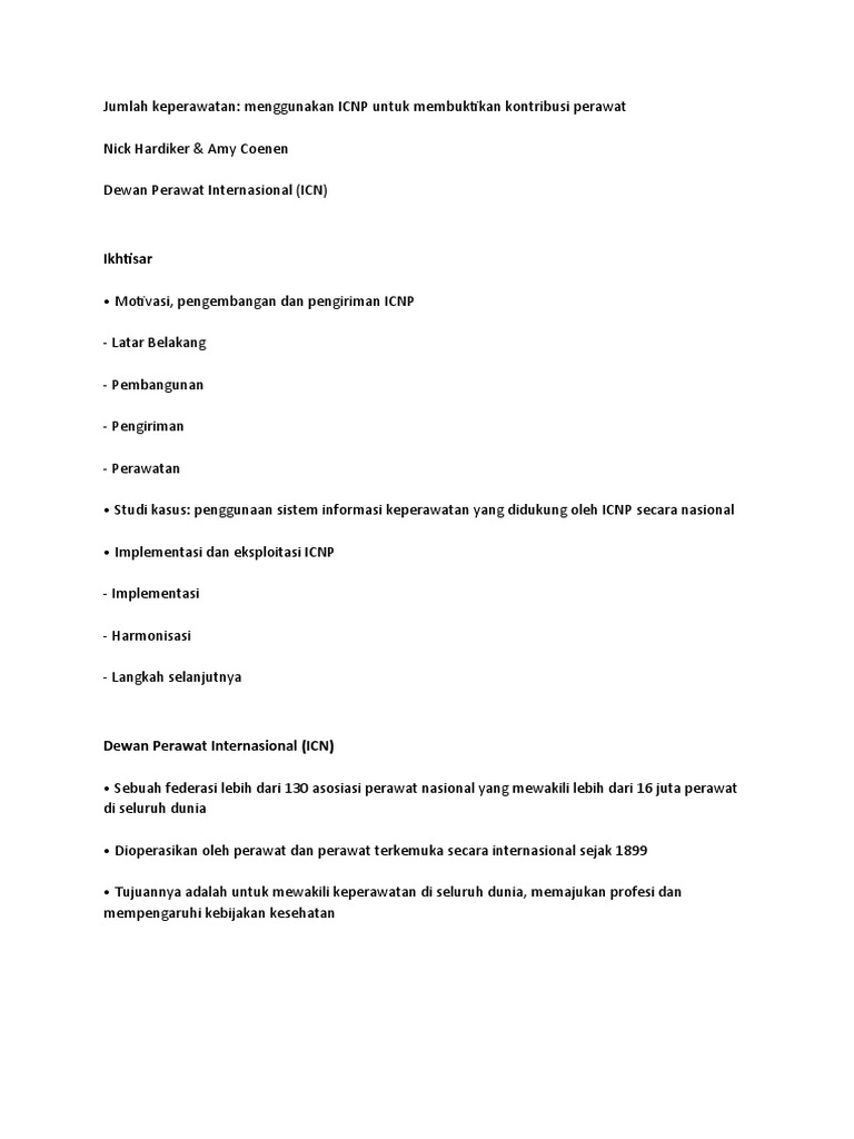 Definisi ICNP | PDF