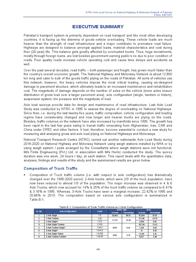 AXLE LOAD SURVEY Part III | PDF | Road | Truck