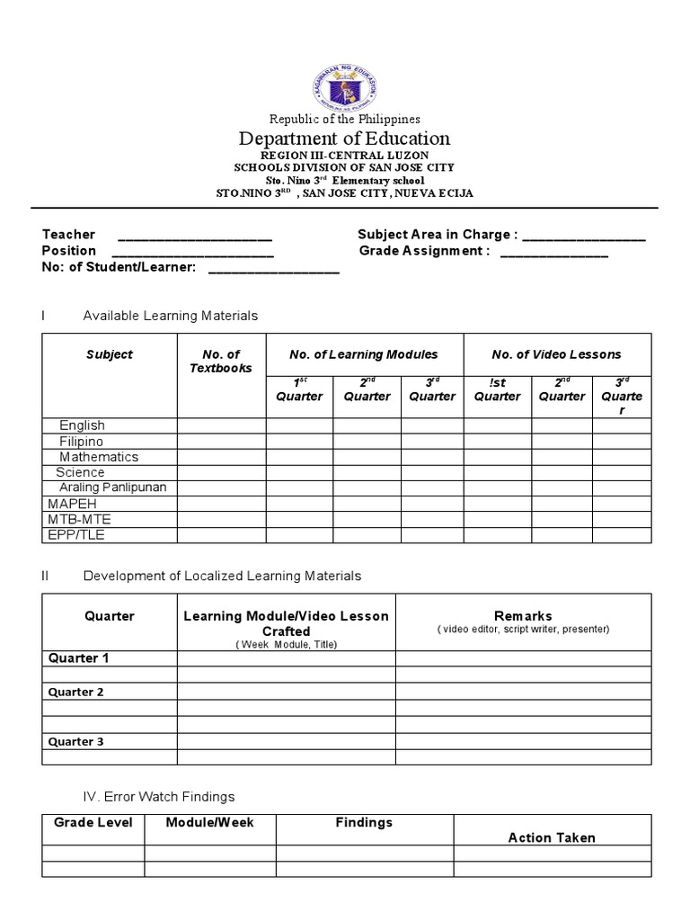 Teachers Monitoring Tool | PDF | Education Theory | Cognition