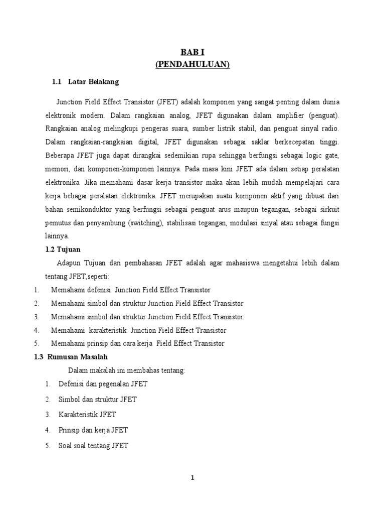 Makalah JFET ELDAS | PDF