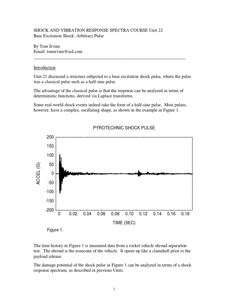 Pyrotechnic Shock Pulse | PDF | Spectral Density | Applied Mathematics