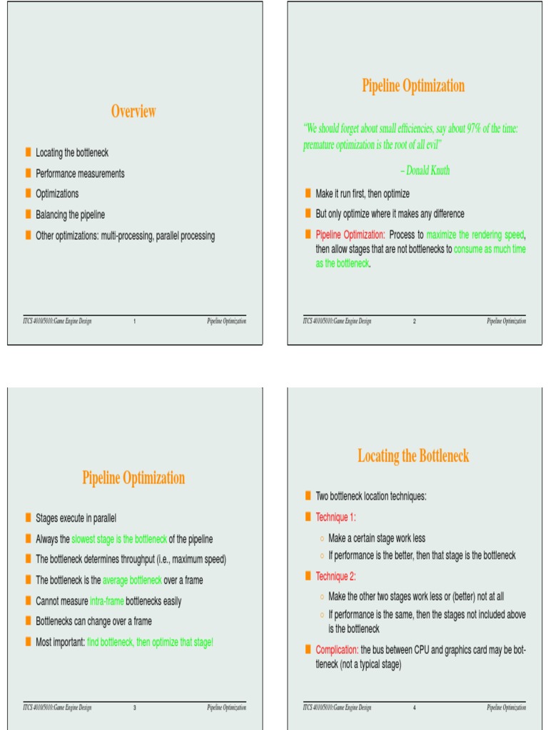 Pipeline Optimization Techniques | PDF | Program Optimization | Texture ...