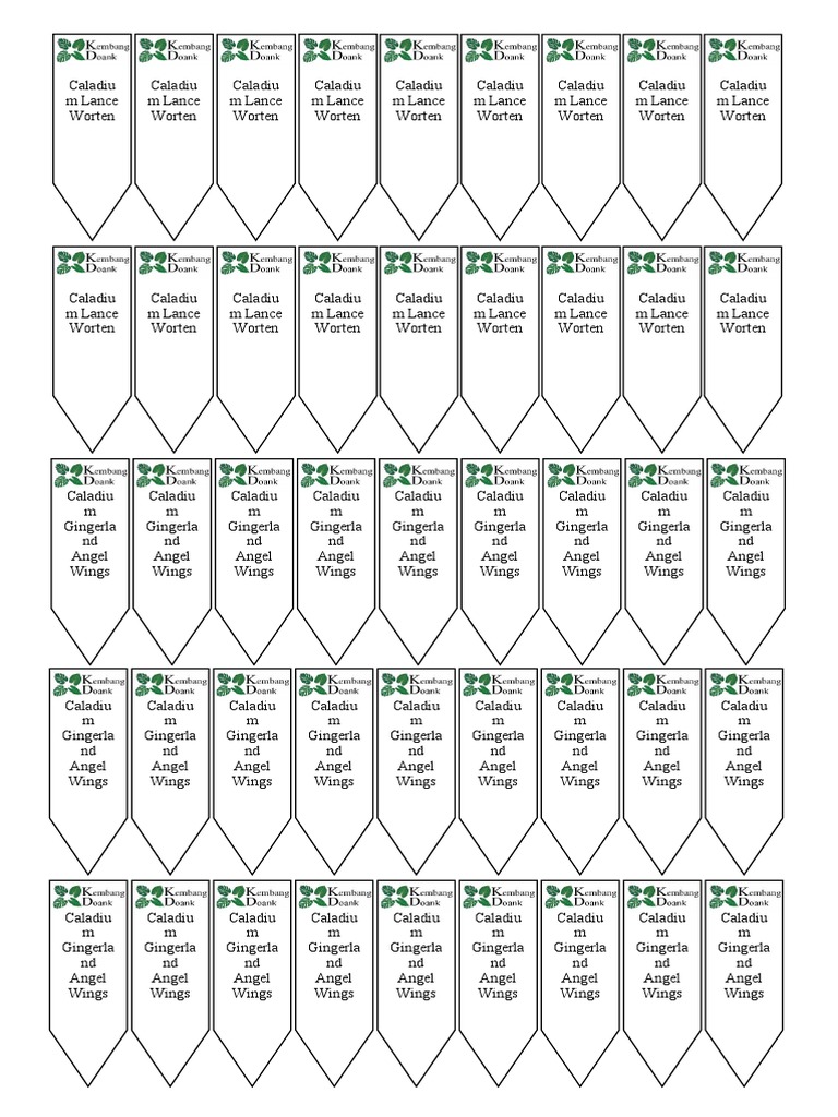 Label Nama Tanaman | PDF