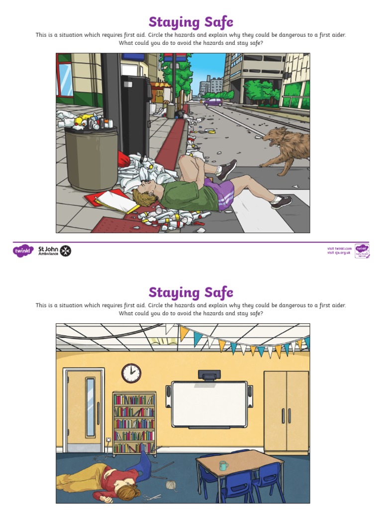 Staying Safe Activity Sheet | PDF | First Aid | Safety