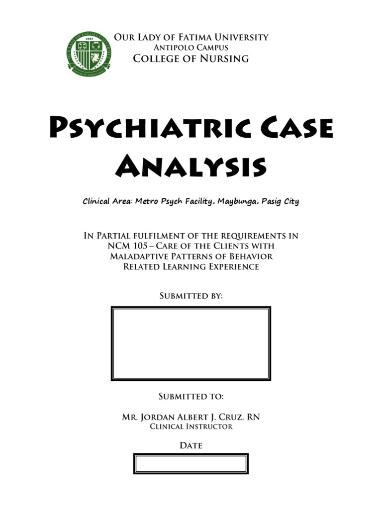 Psychiatric Case Analysis Template | PDF