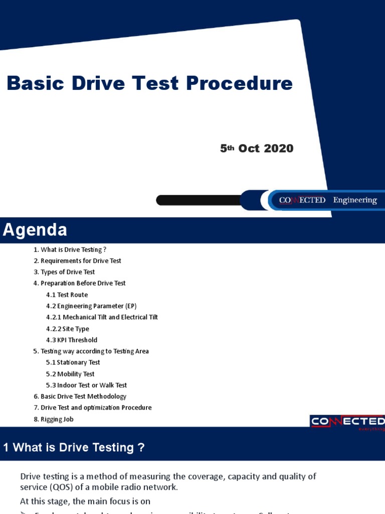 Basic Drive Test Procedure | PDF | Telecommunications | Information And ...
