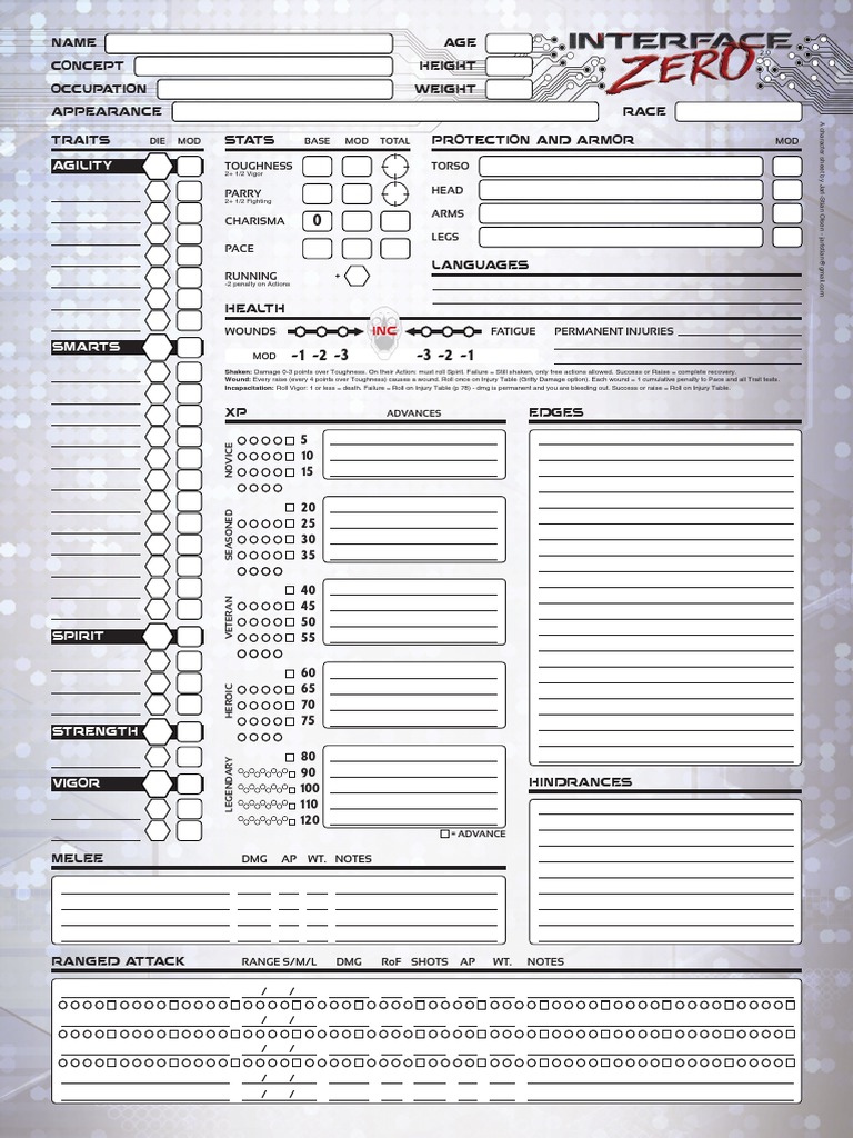Character Sheet v2 Print SkillSpec | PDF | Role Playing Games | Gaming