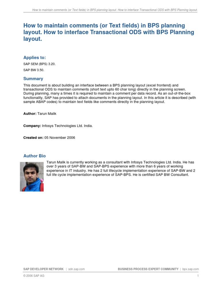Comments Within Planning Layout | PDF