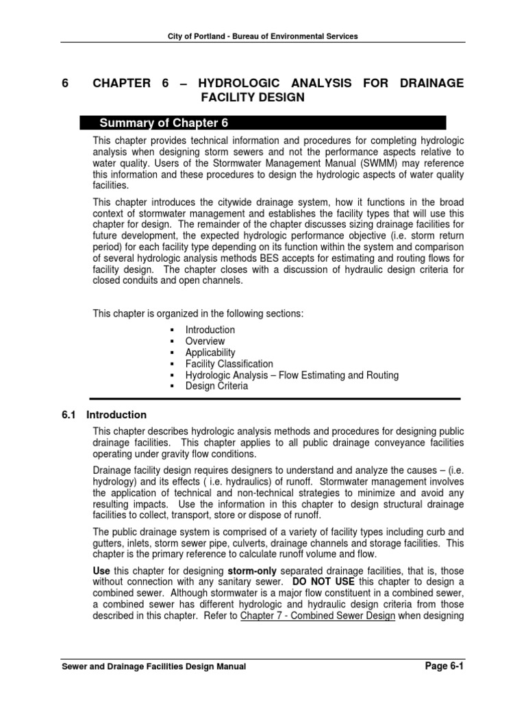 Chap-6 - Hydrologic Analysis For Drainage Facilities Design | PDF ...