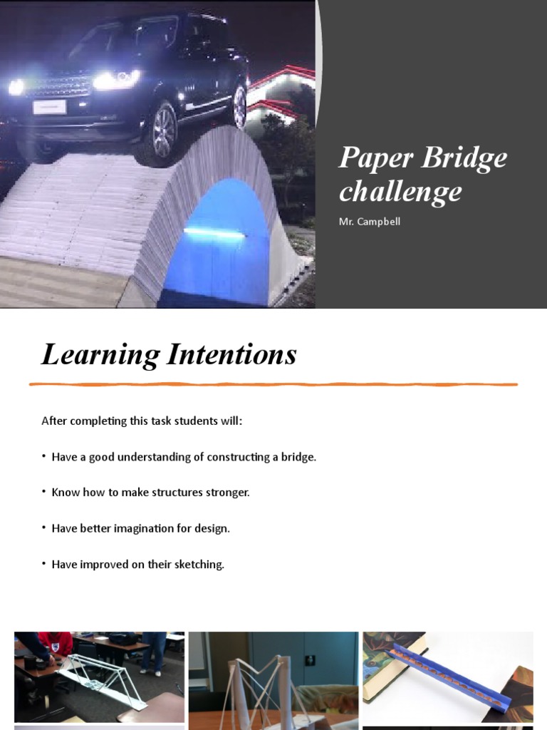 Paper Bridge Challenge | PDF | Home & Garden