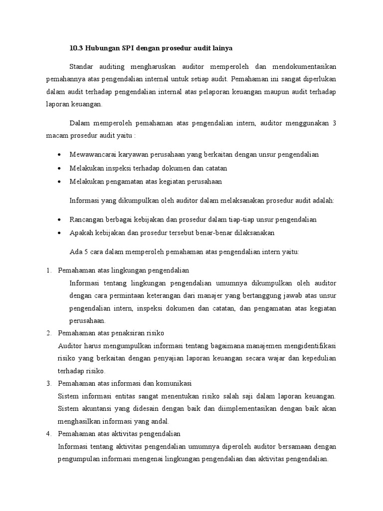 Prosedur Audit dan Pengendalian | PDF | Bisnis | Pengelolaan Keuangan & Uang