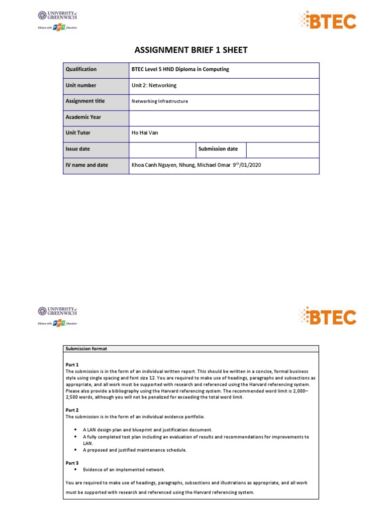 Unit 2 Assignment 1 Brief Layout | PDF | Network Switch | Osi Model